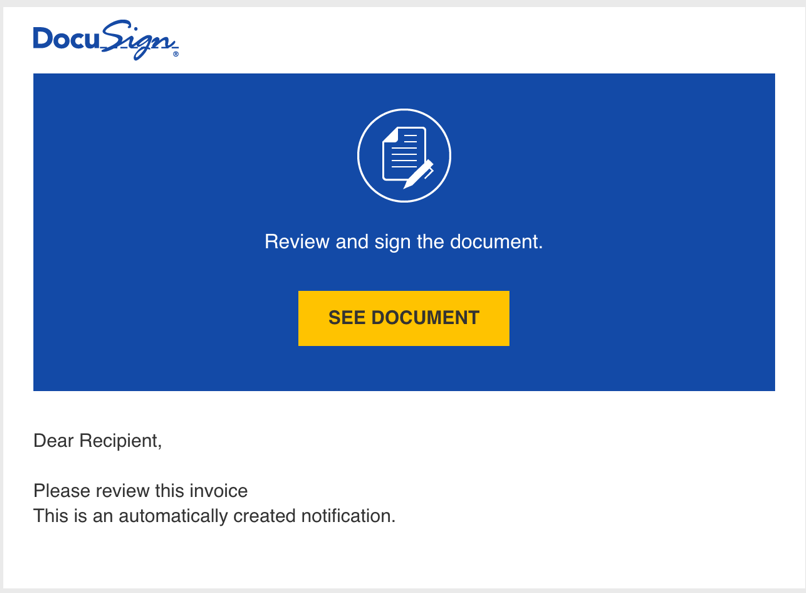 Fake DocuSign Invoice Phish Leads to GoDaddy Domain Briefly Redirected ...